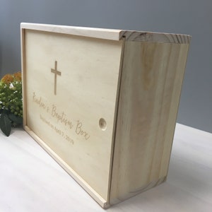BAPTISM KEEPSAKE BOX Confirmation Keepsake Box Personalised Baby Box ...