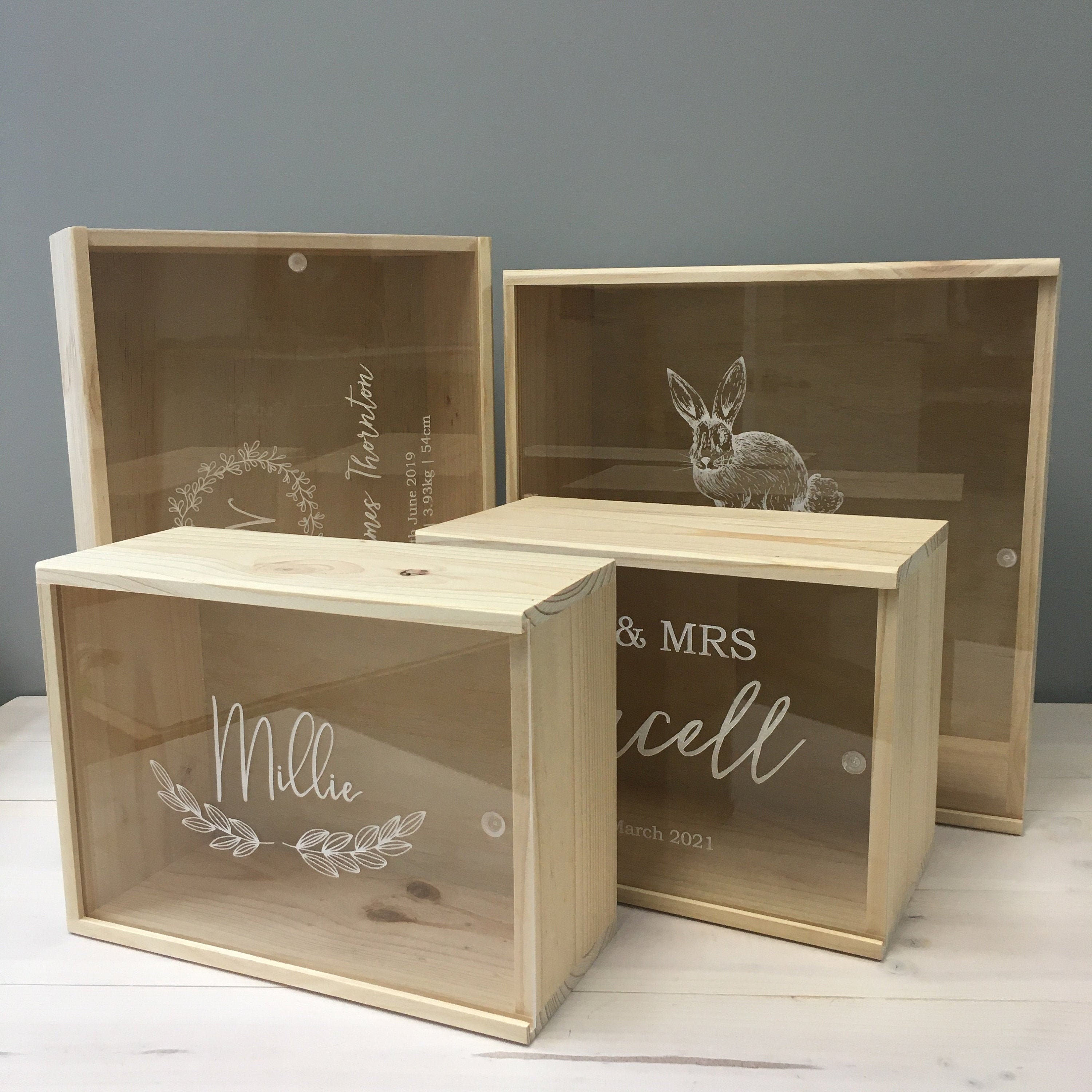 PERSONALISED KEEPSAKE BOX Acrylic Lid - Etsy Australia
