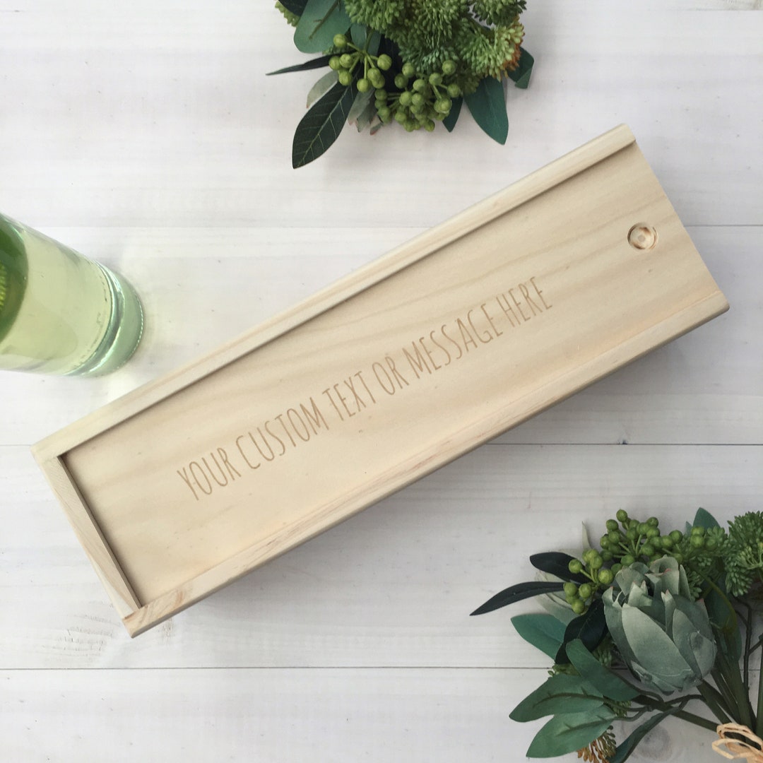 SINGLE WINE BOX Personalised Design Wooden Wine Box single - Etsy