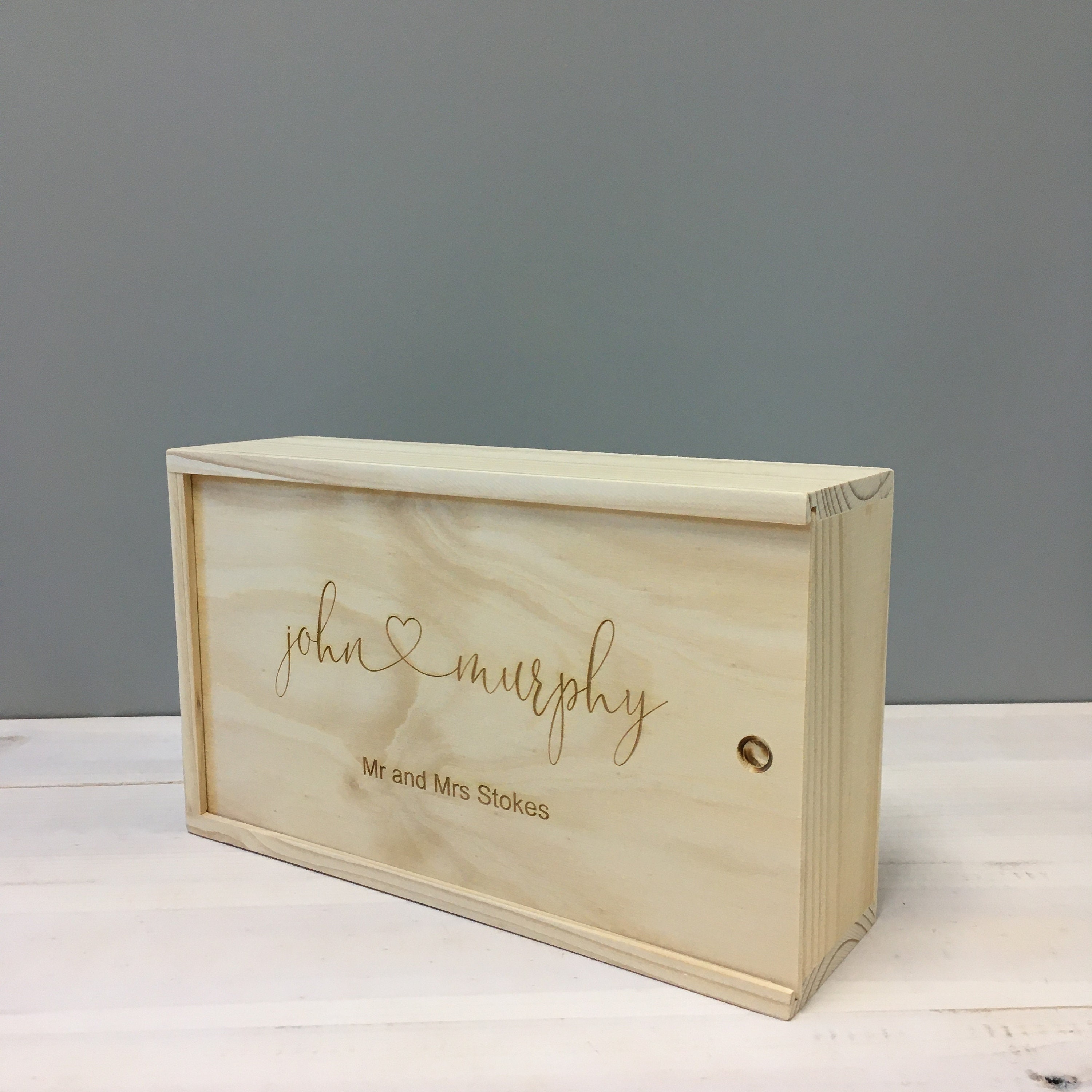 DOUBLE WINE BOX Personalised Double Wine Box Personalised | Etsy Ireland