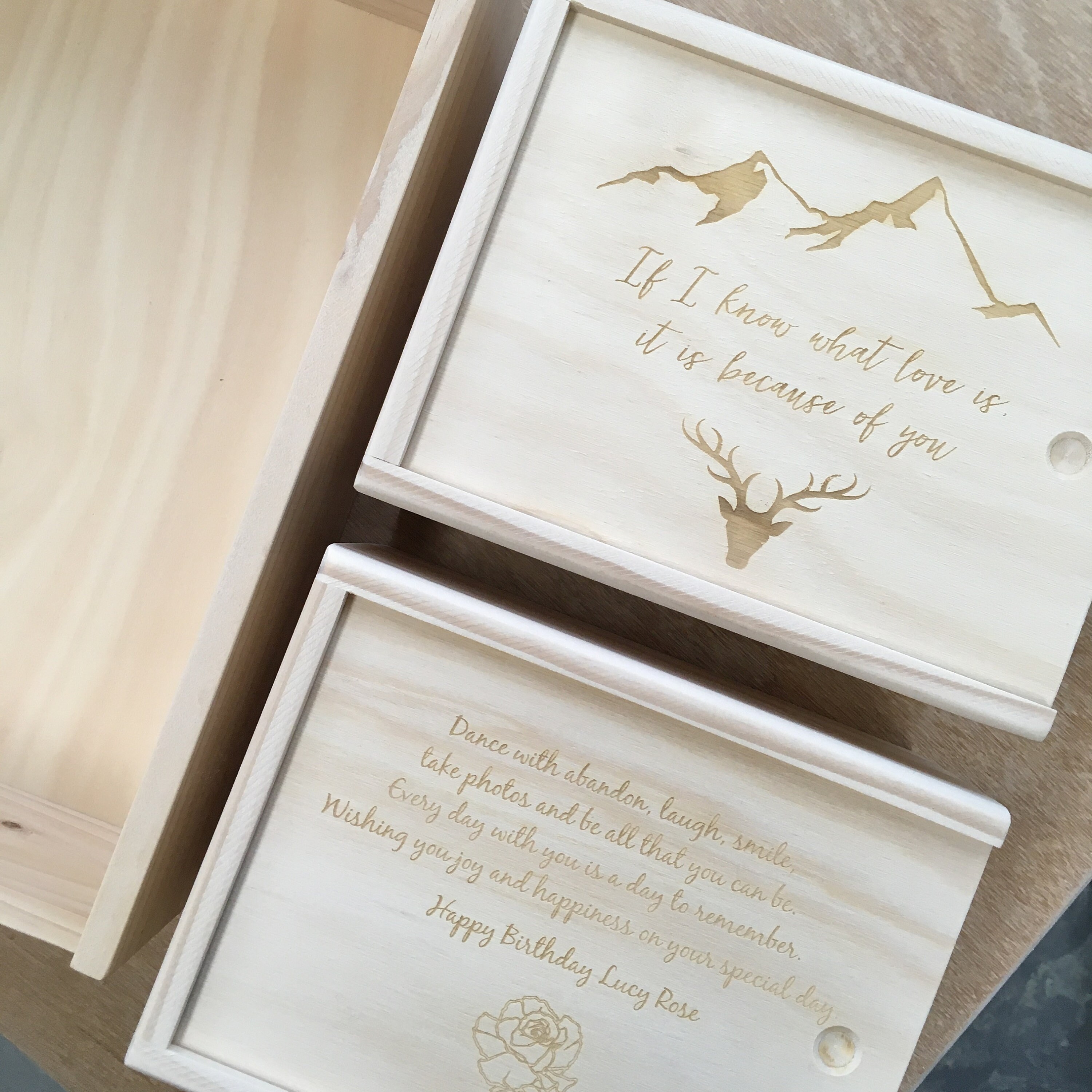 TIMBER BOX Trinket Box Personalised Memory Keepsake - Etsy