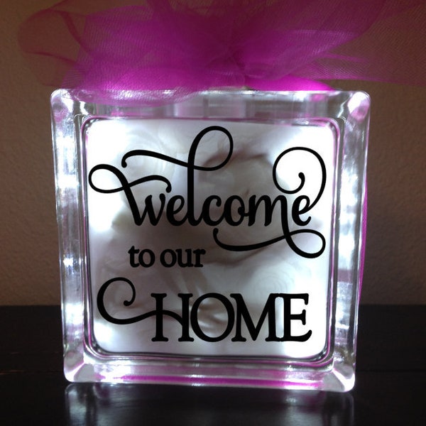 Lighted Glass Block - Etsy