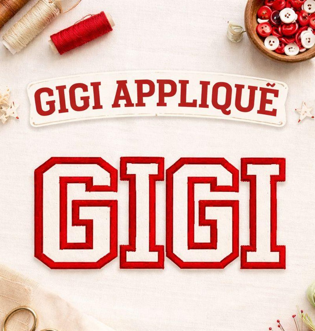 Gigi Applique Machine Embroidery Design | PES, DST JEF Digital Instant ...