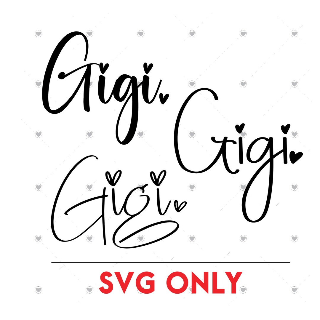 Gigi SVG Design Bundle: Instant Digital Download Cut File for Shirt - Etsy