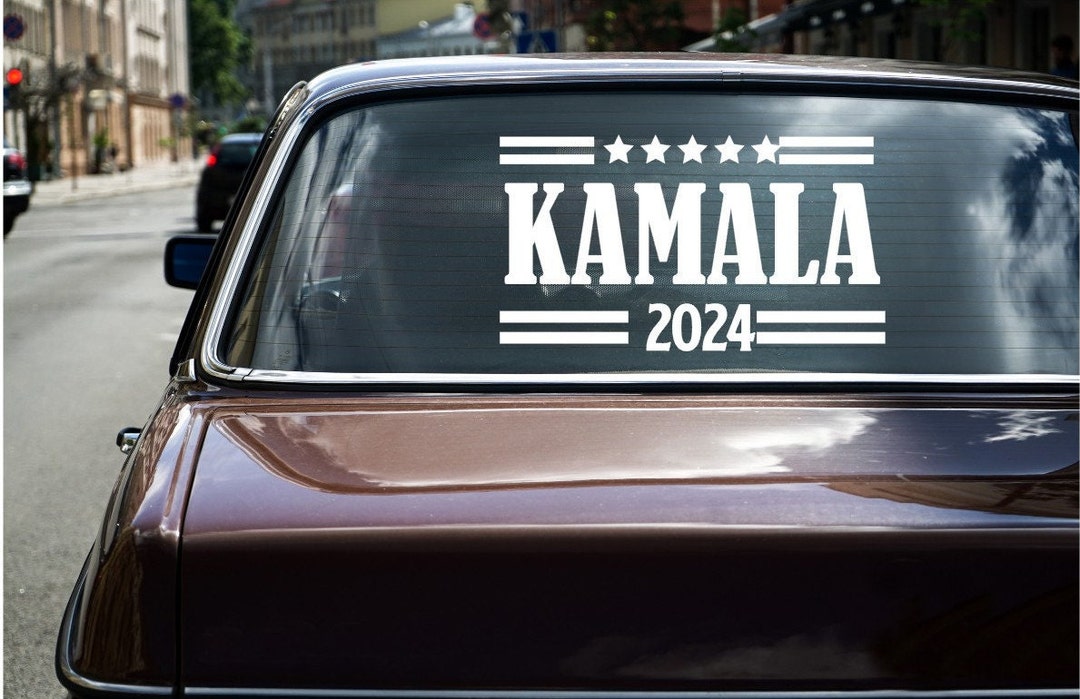 Kamala 2024 Car Decal, Kamala Harris Vinyl Sticker, USA Democrat ...