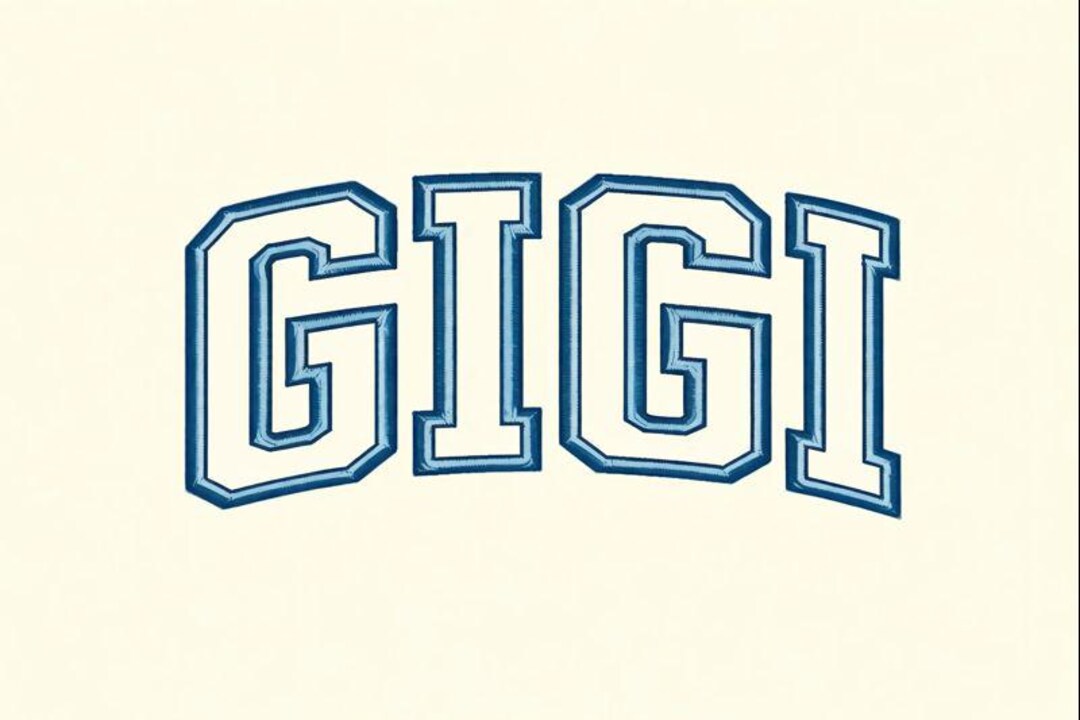Gigi Arched Applique Machine Embroidery Design | PES, DST JEF Digital ...