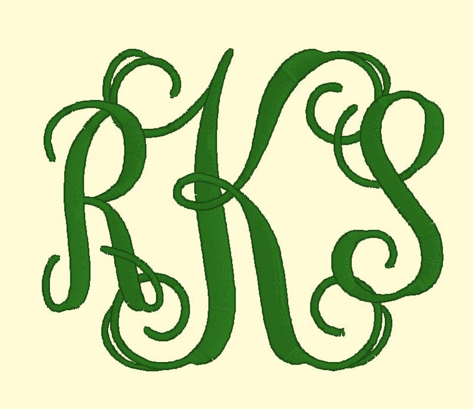 Script Vine Monogram Embroidery Font | PES DST JEF Exp Hus Embroidery ...
