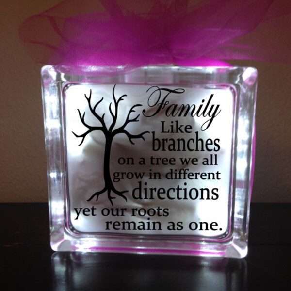 Lighted Glass Block - Etsy