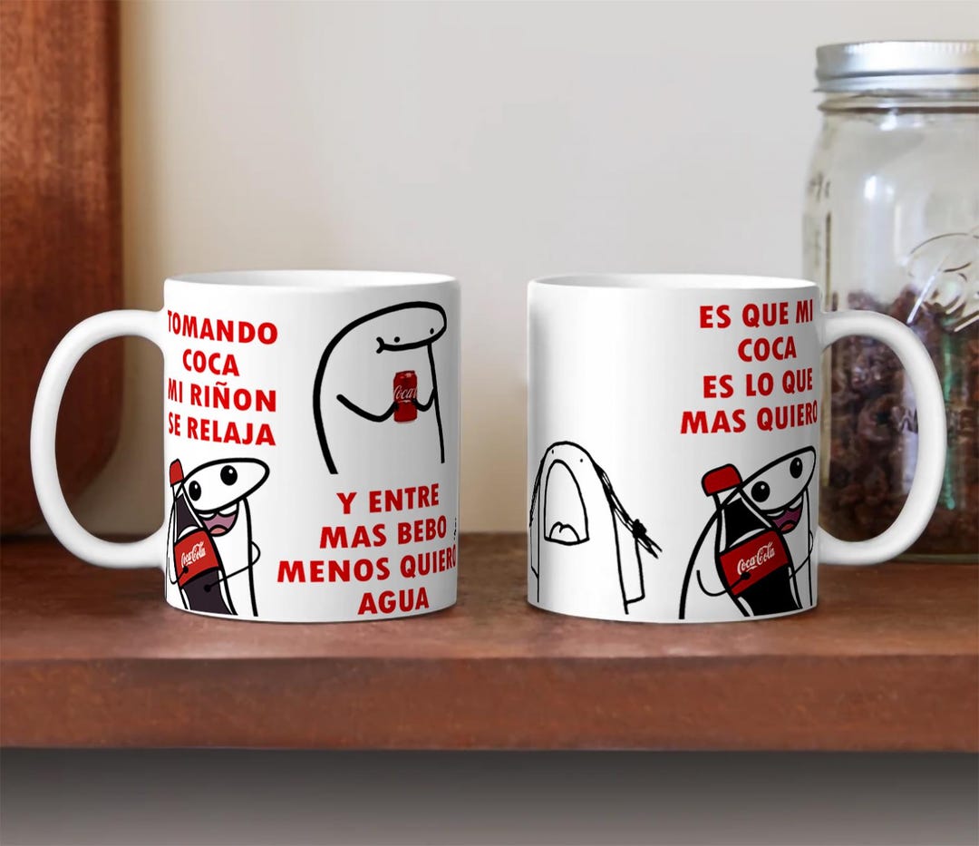 Drinking Coca Flork 11oz Mug, Coca Mi Riñón Se Relaja Flork Mug ...