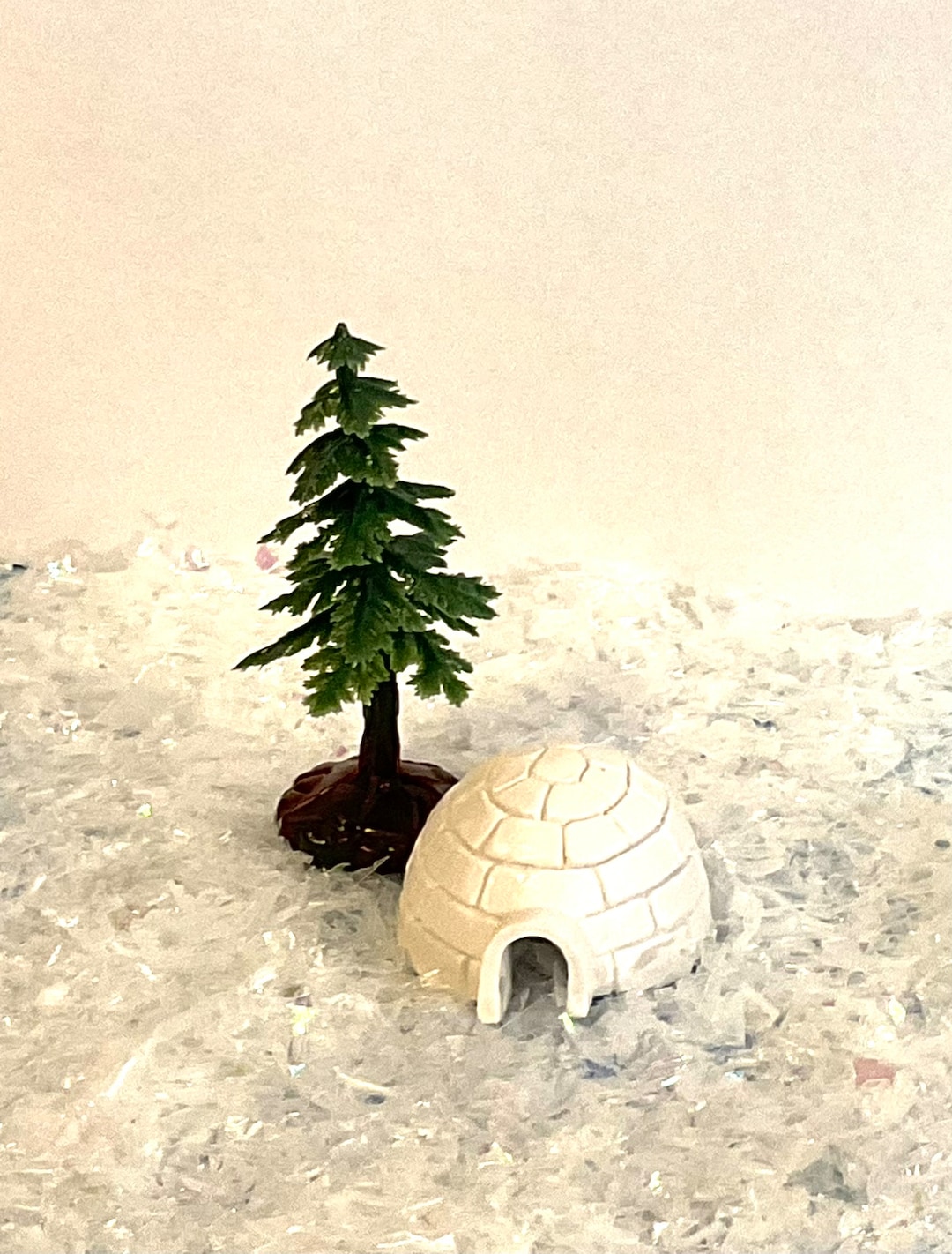 Miniature Igloo & Tree Set, Winter Scene, Diorama, Dollhouse Backyard - Etsy