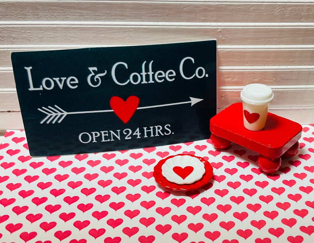 Dollhouse Miniature Valentines Day Decor Valentines Etsy