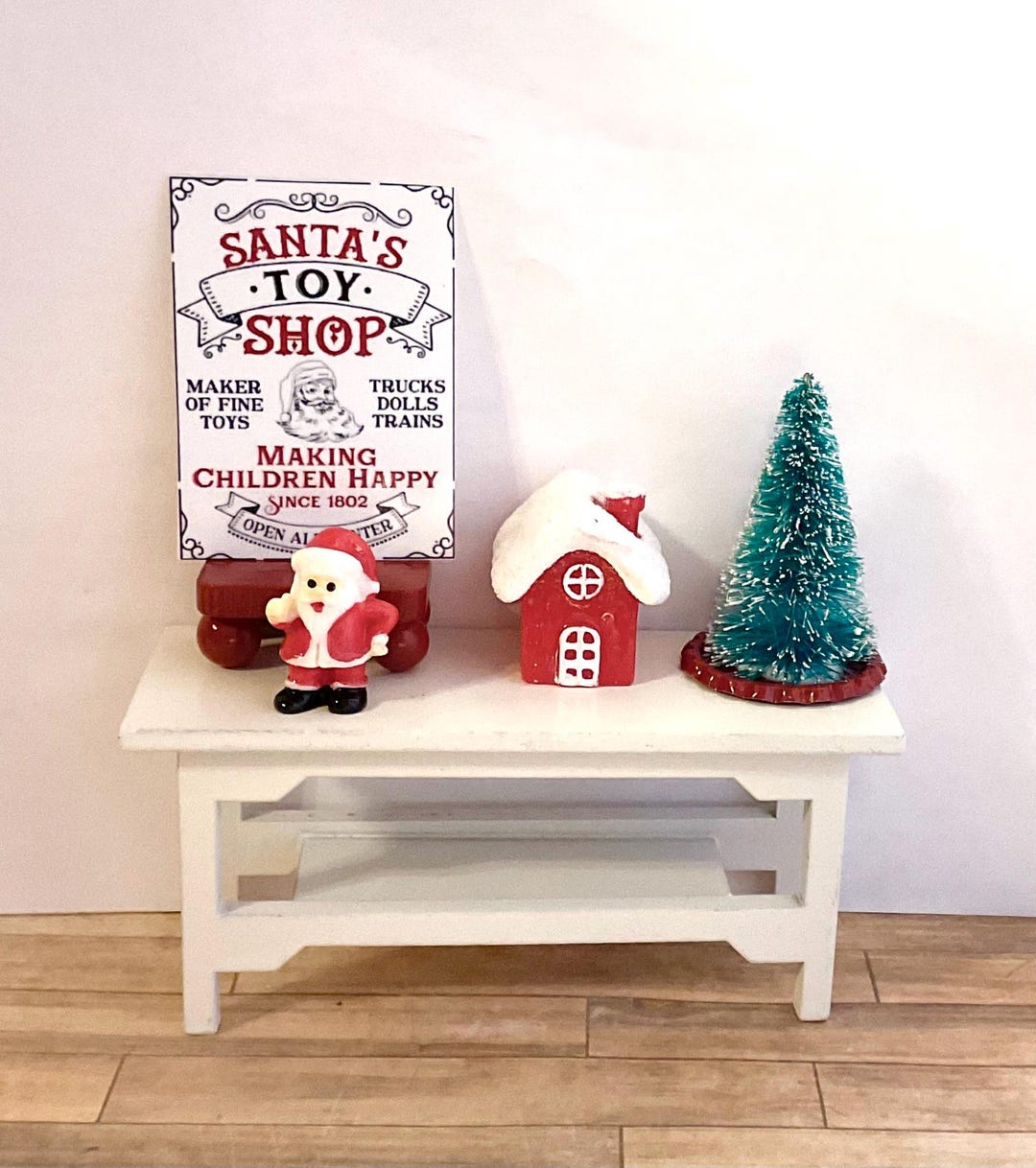 Dollhouse Miniature Christmas Decor, Miniature Santa, Christmas House ...