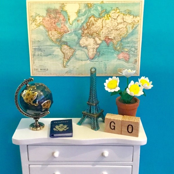 Miniature World Map - Etsy