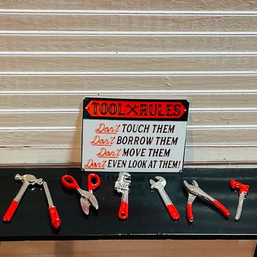 Dollhouse Miniature Tool Set 12 Scale Miniature F079 - Etsy