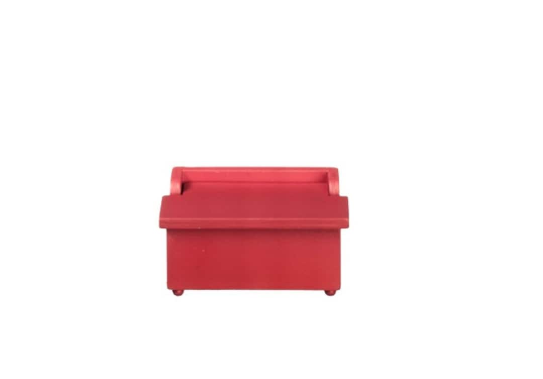 Dollhouse Miniature Red Wooden Toy Box With Lifting Lid. 1:12 Scale - Etsy
