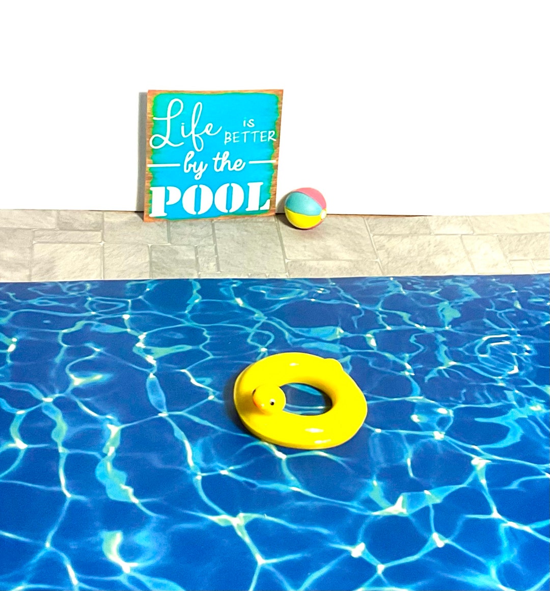 Dollhouse Miniature, Fairy Garden, Duck Pool Floaty or “life is Better ...