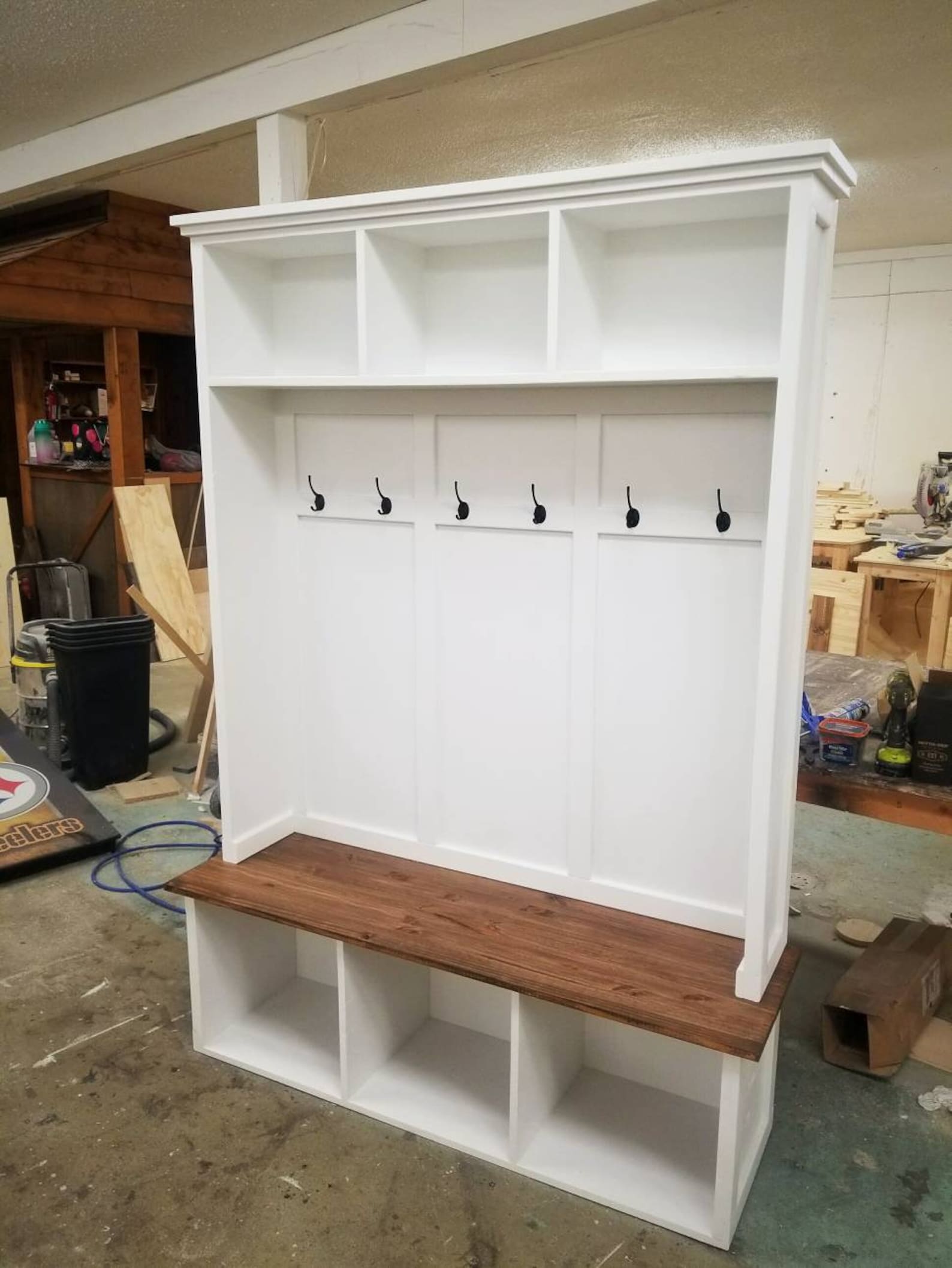 Hall Tree Bench With Storage | Farmhouse Hall Tree | Free Shipping ...