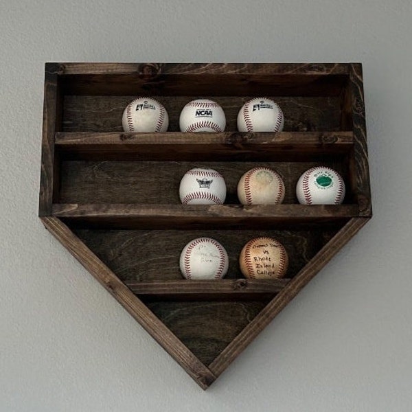 Wooden Baseball Display Home Plate - Etsy