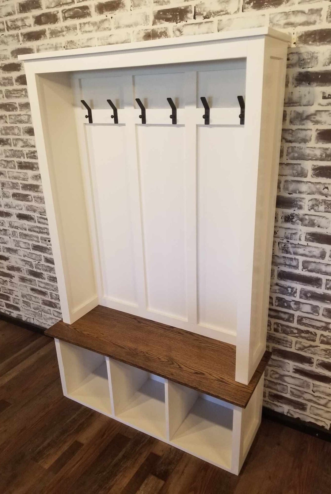 Modern Hall Tree With Storage | Mudroom Coat Rack Storage Bench | Free ...