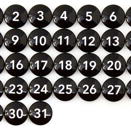 Glass Number Magnets Rainbow - Etsy