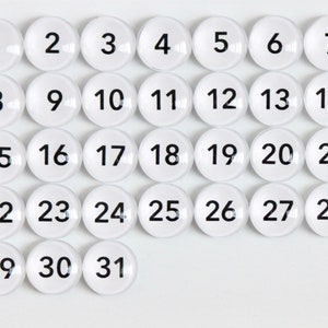 Glass Number Magnets Black - Etsy