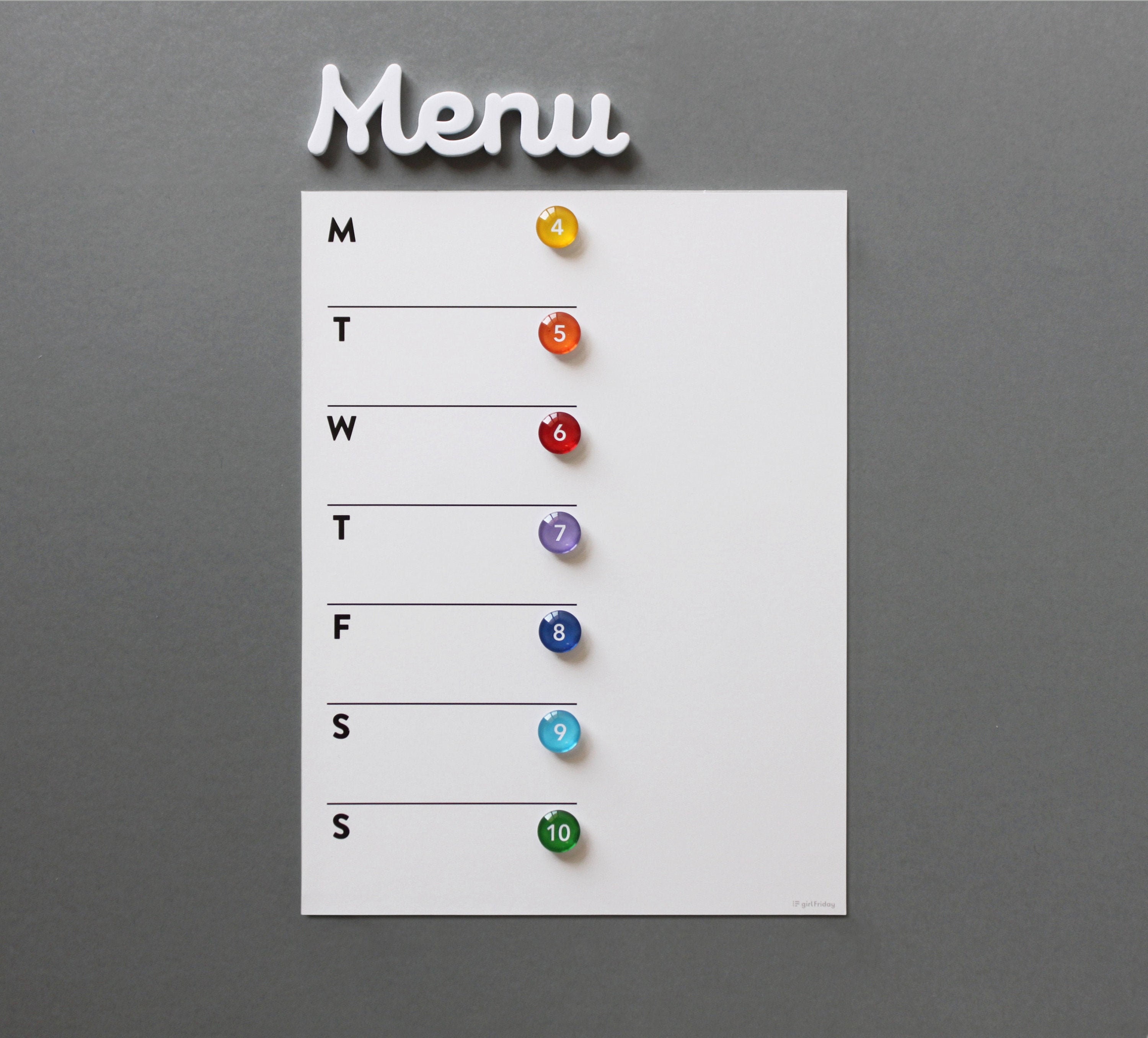 Fridge Calendar Magnetic Menu Board. Number Magnets SOLD | Etsy