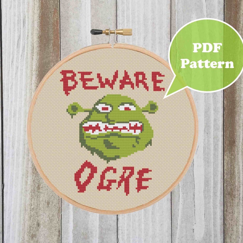 Beware Ogre Shrek Sign - Etsy