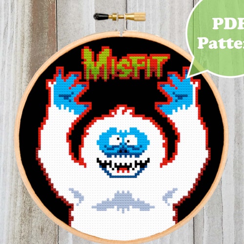 Misfit Cross Stitch Pattern Yeti Cross Stitch Pattern - Etsy