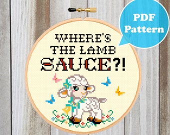 Lamb cross stitch | Etsy