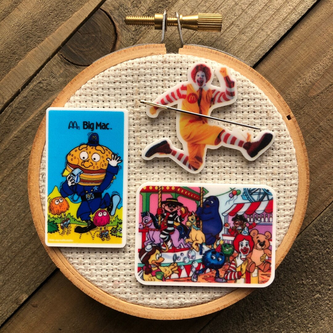 Fast Food Needle Minder - Cartoon Cross Stitch - Cartoon Needle Minder ...