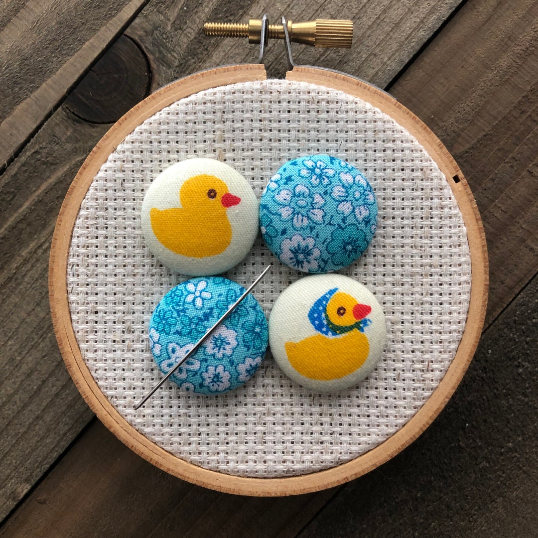 Rubber Duckie Needle Minder Set Retro Cross Stitch duck Needle Minder ...