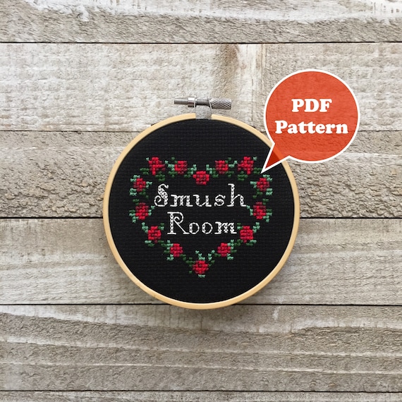 Smush Room Cross Stitch Pattern Funny Cross Stitch Pattern - Etsy