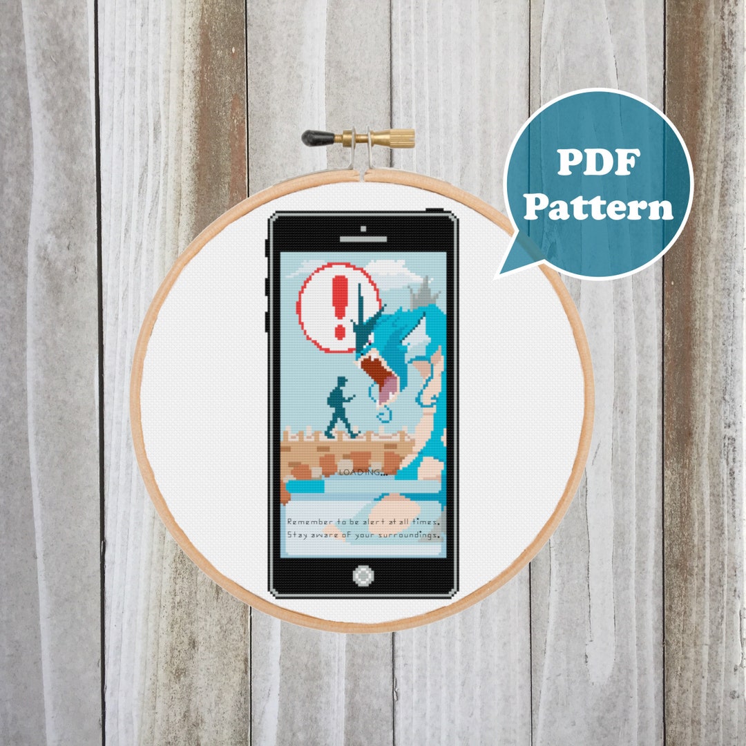 Video Game Cross Stitch Pattern - Monster Cross Stitch Pattern -funny ...