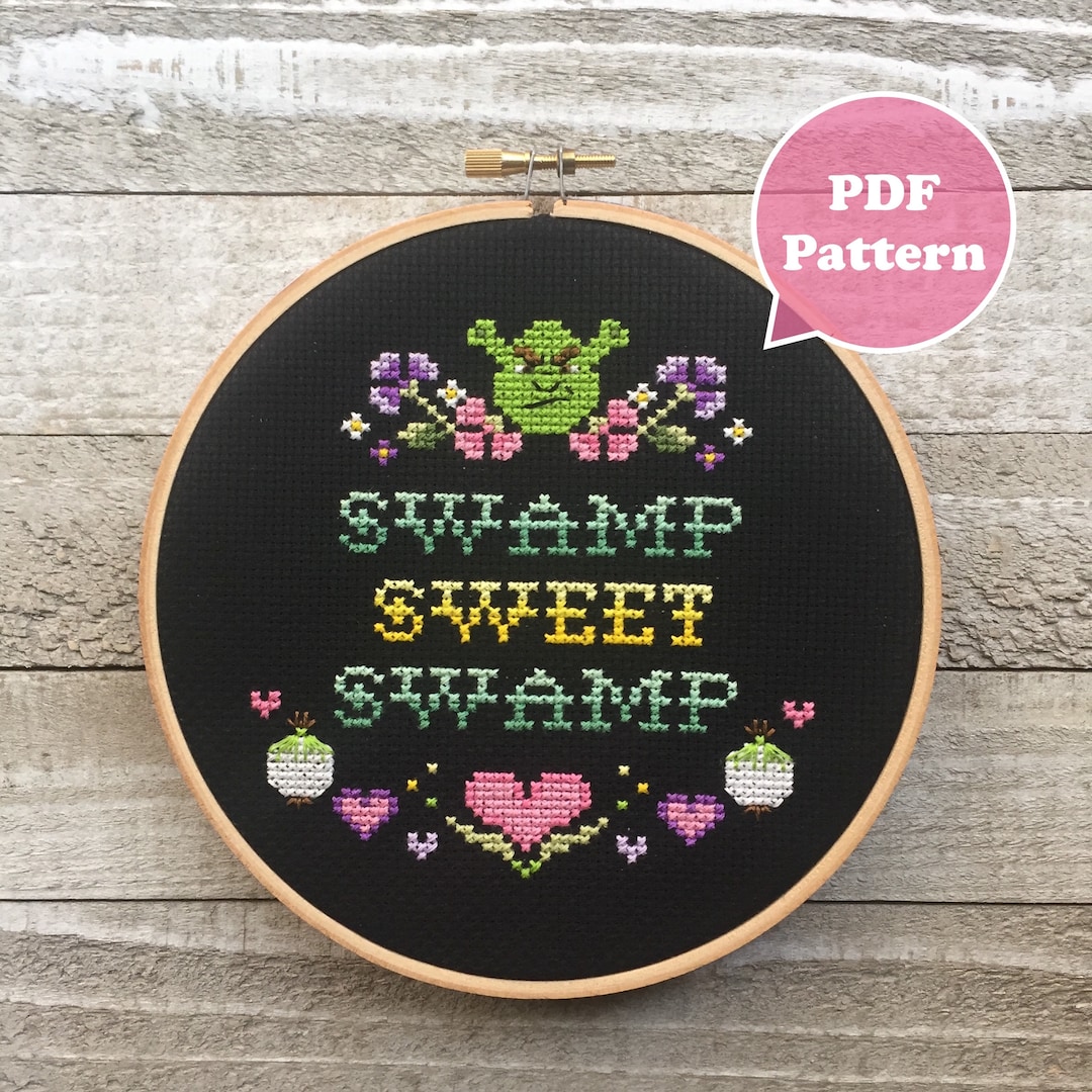 Swamp Sweet Swamp - Modern Cross Stitch PDF Pattern - Home Sweet Home ...