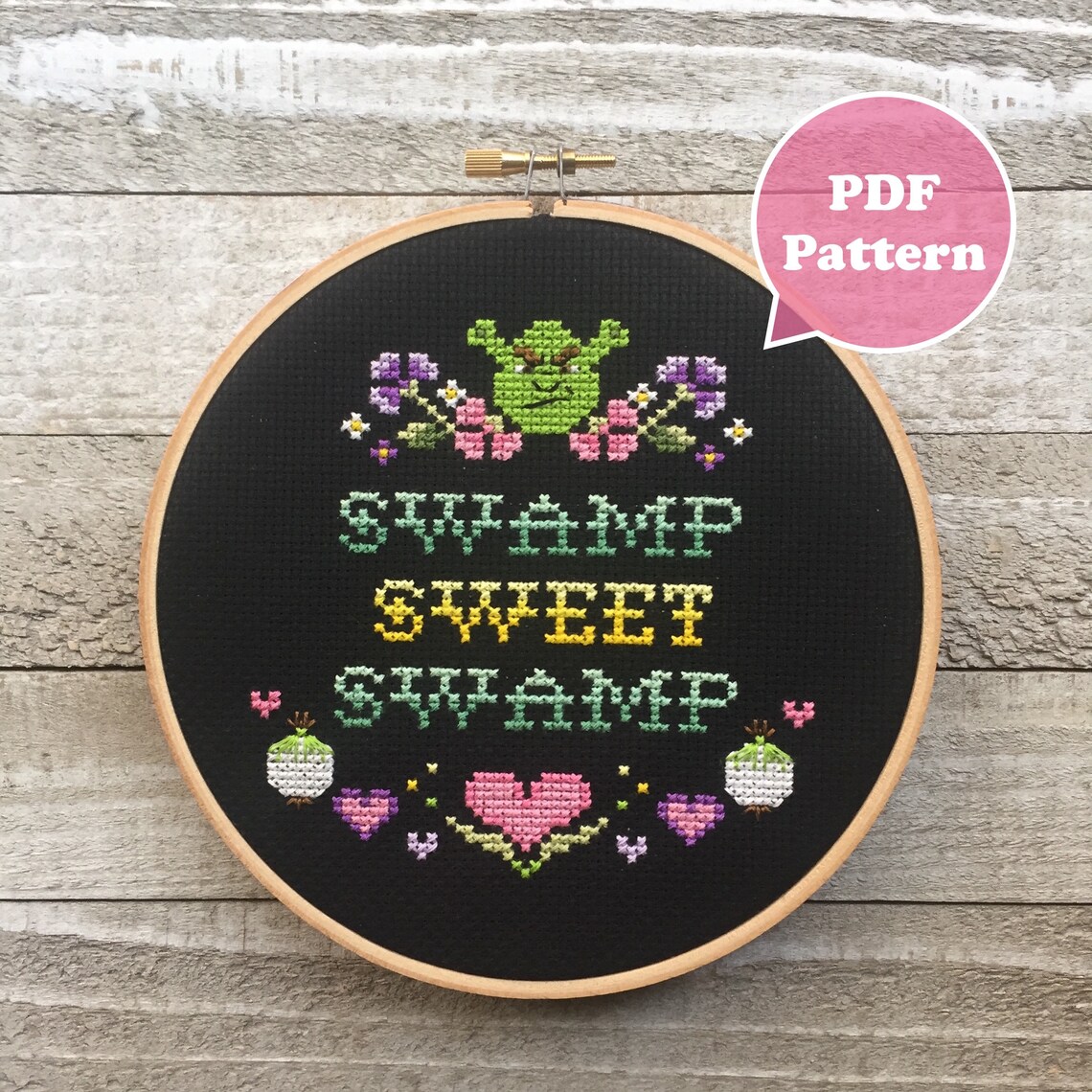 Swamp Sweet Swamp Modern Cross Stitch PDF Pattern Home | Etsy