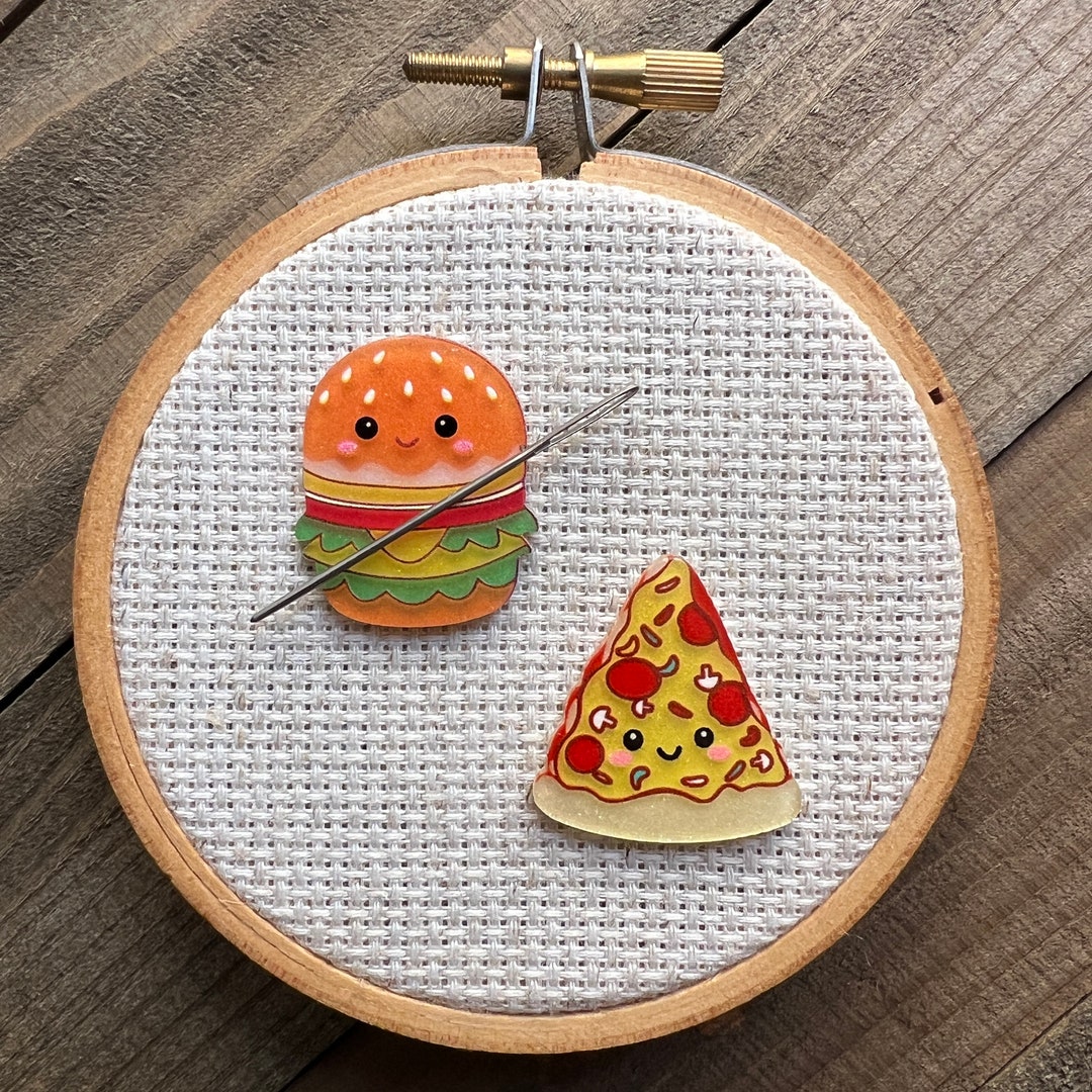 Kawaii Food Needle Minder SET - Pizza Needle Minder - Kawaii Needle ...