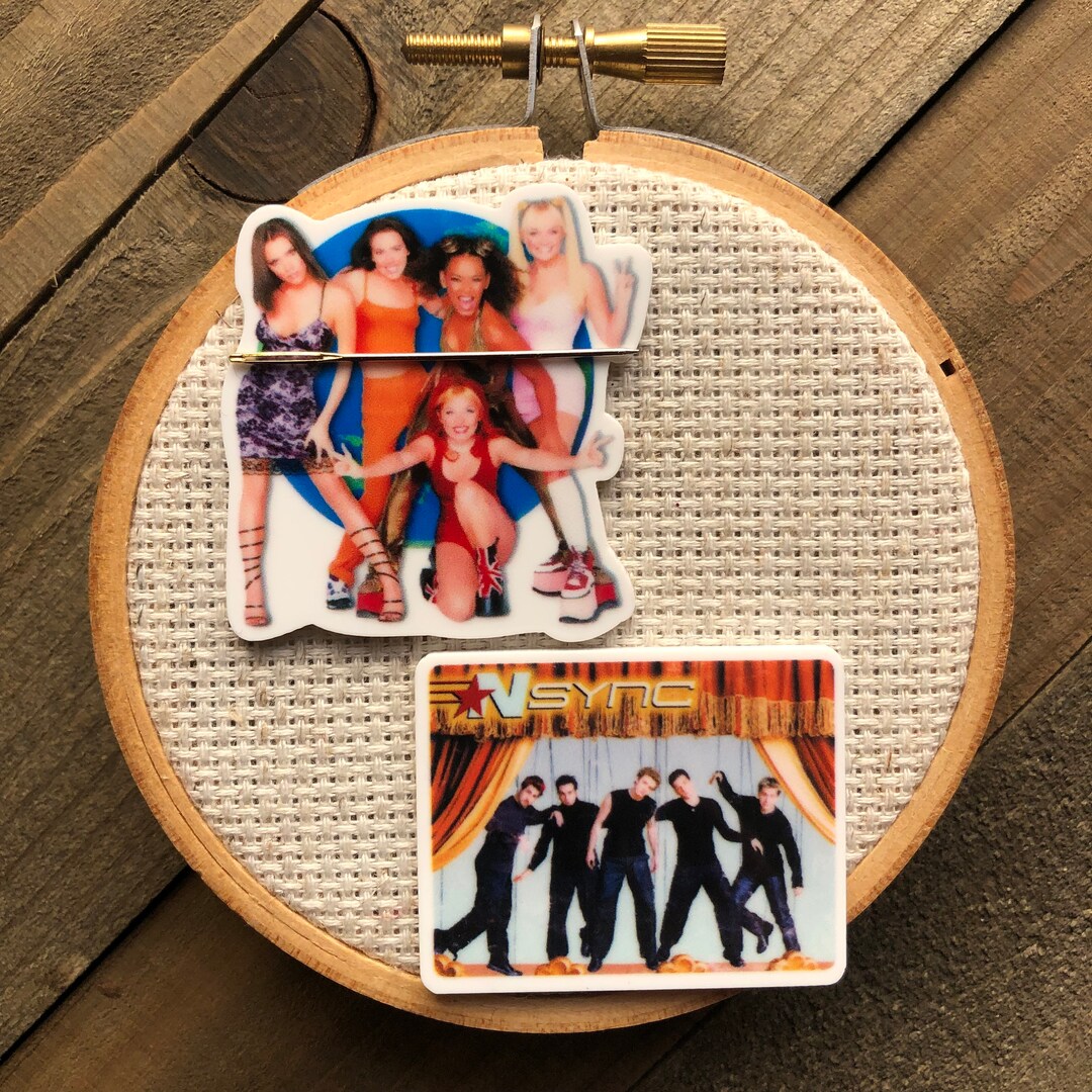 Boy Band Needle Minder - 90s Cross Stitch - Pop Group Needle Minder ...