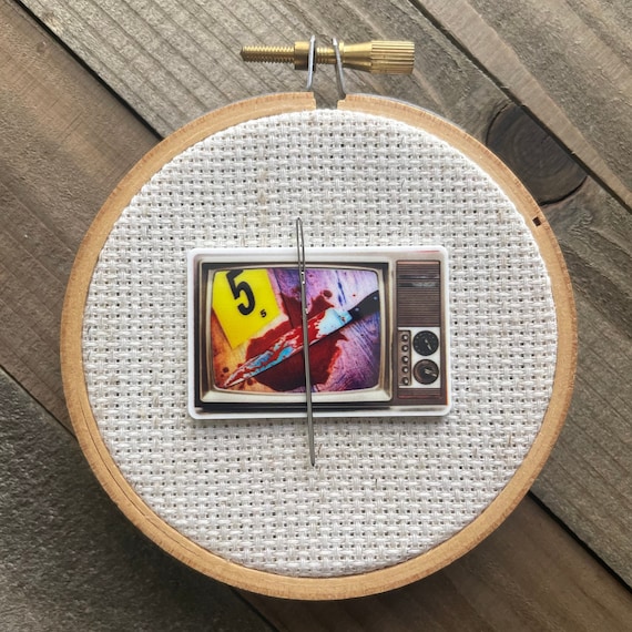 Crime Scene Needle Minder True Crime Cross Stitch Knife | Etsy