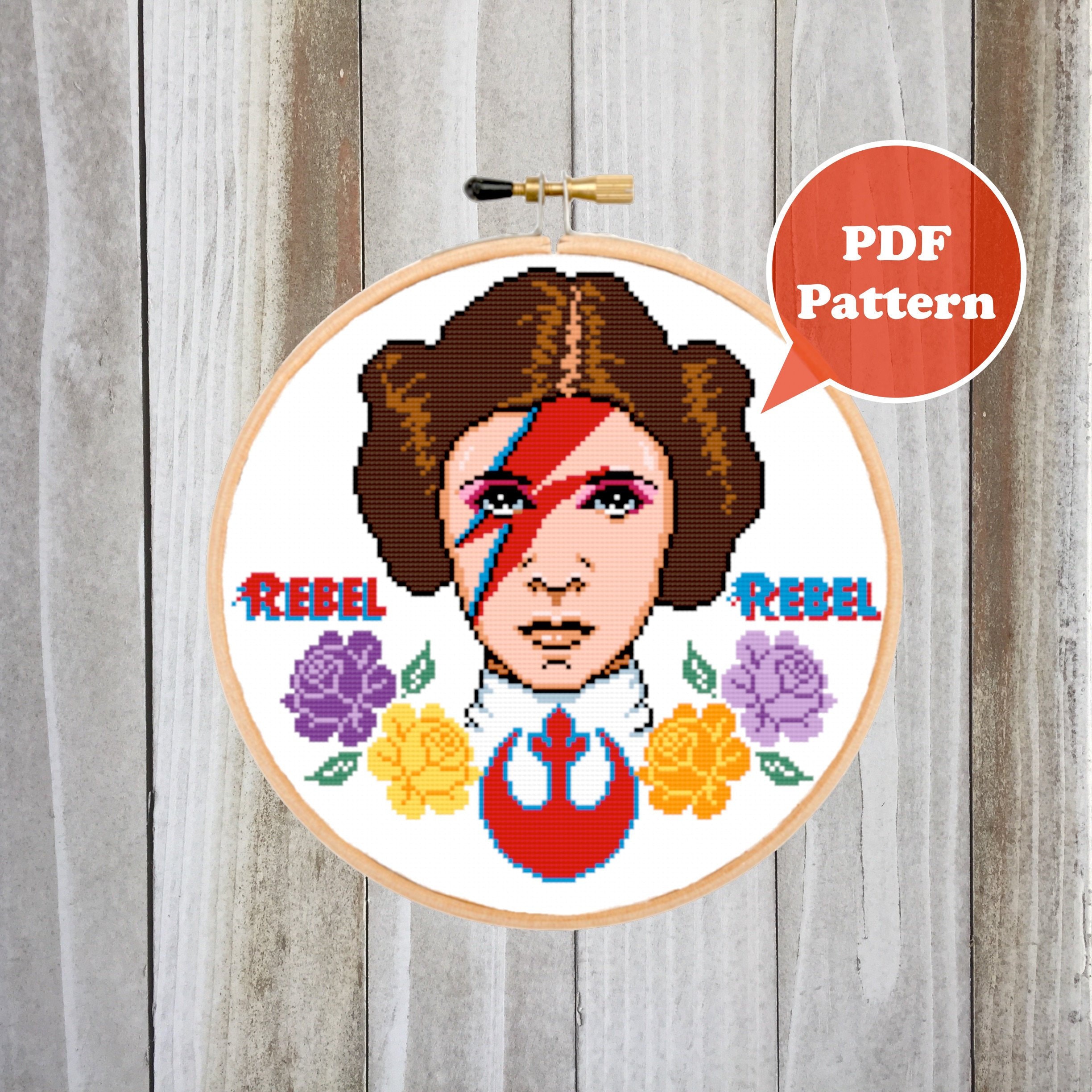 Rebel Cross Stitch Pattern Princess Cross Stitch Pattern - Etsy