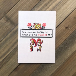 Surrender Now or Prepare to Fight 5x7 Print - Modern Cross Stitch Art ...