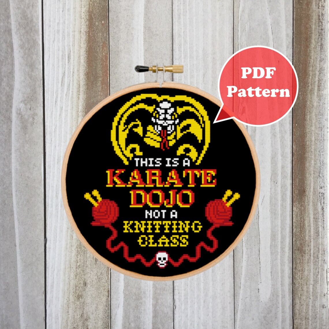 This is A Karate Dojo Not a Knitting Class Cross Stitch Pattern - Movie ...