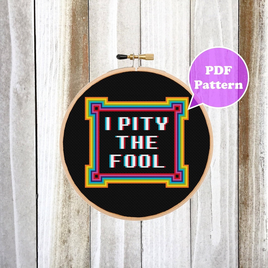 Modern Cross Stitch Pattern - Funny Cross Stitch Pattern - Rainbow ...