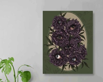 All Seeing Florals, Fantasy Cottagecore, Creepy Bouquet, Creepy ...