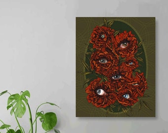 All Seeing Florals, Fantasy Cottagecore, Creepy Bouquet, Creepy ...