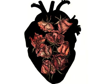 Gothic Valentine Anatomical Heart Victorian Inspired Wilted - Etsy