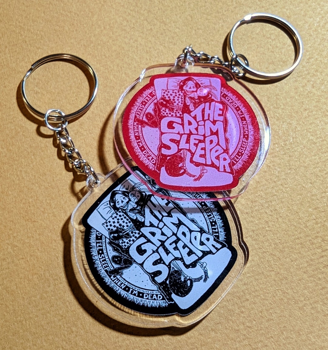 Grim Reaper Keychain, Goth Keychain, Cottagecore Accessory, Sleep Lover ...