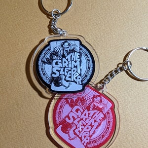 Grim Reaper Keychain, Goth Keychain, Cottagecore Accessory, Sleep Lover ...