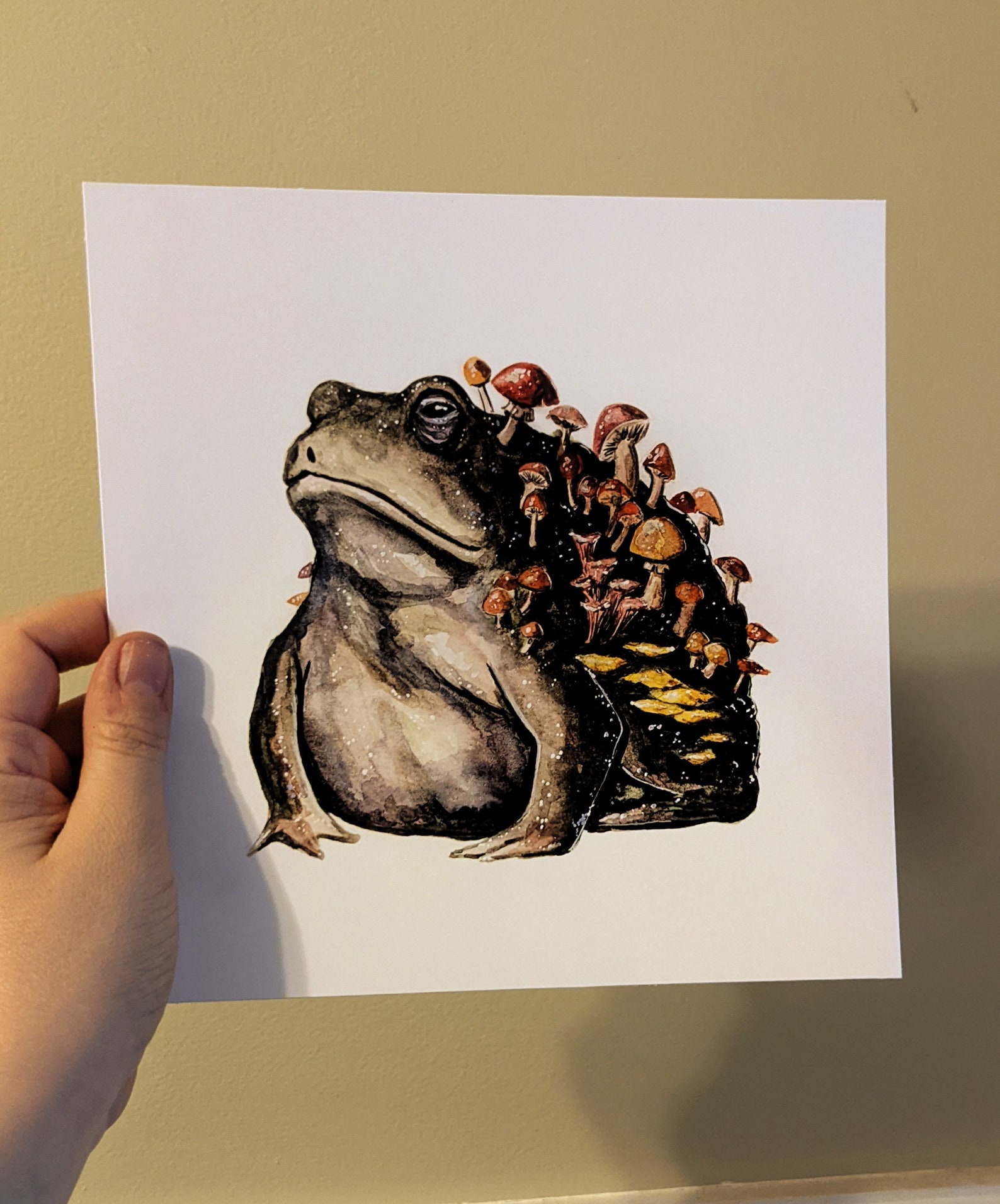 Toadstool Toad Art Fantasy Road Art Mushroom Art - Etsy