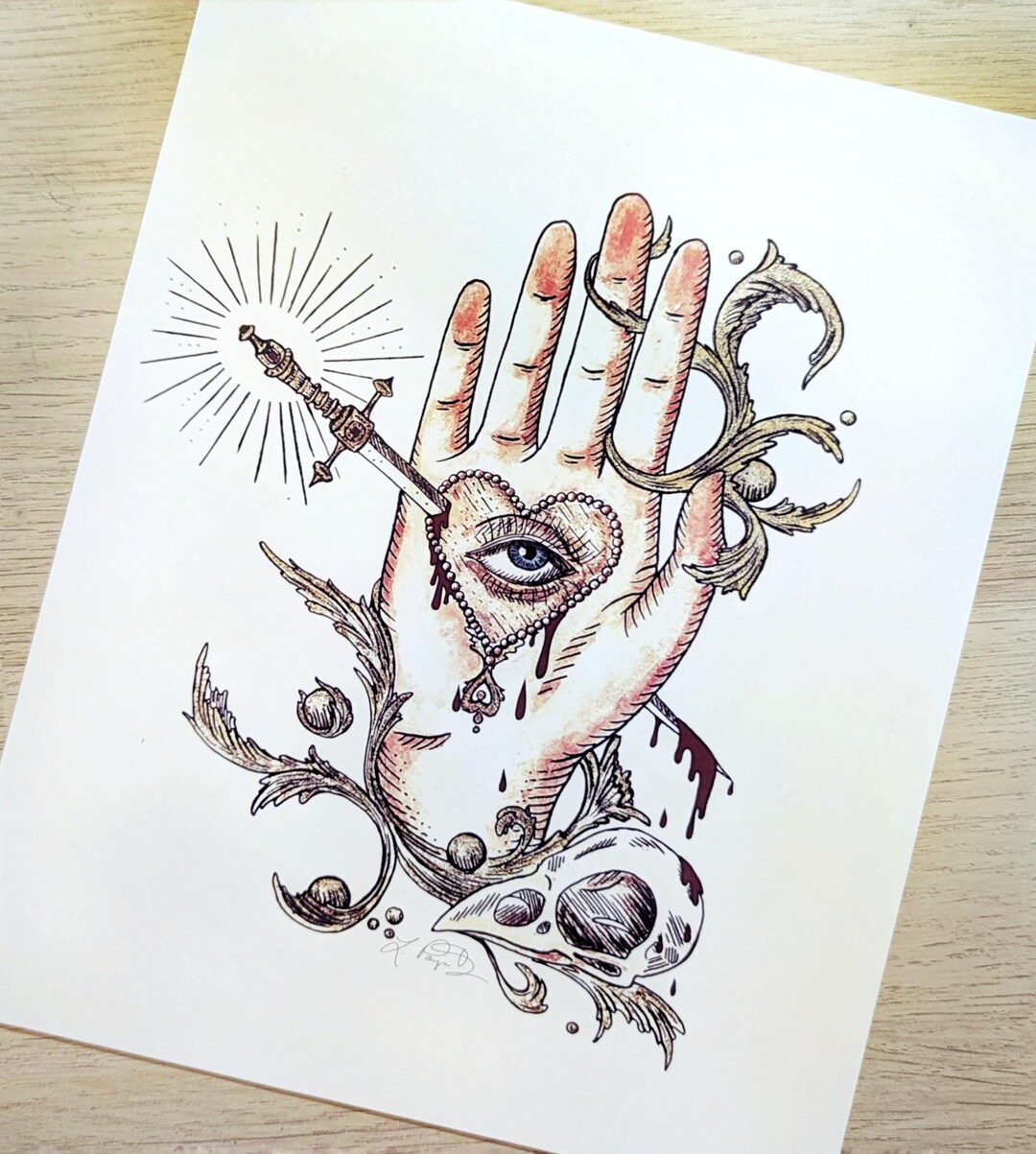 Sword in Hand, Medieval Ar Haunted Creepy Art, Macabre, Cottagecore ...