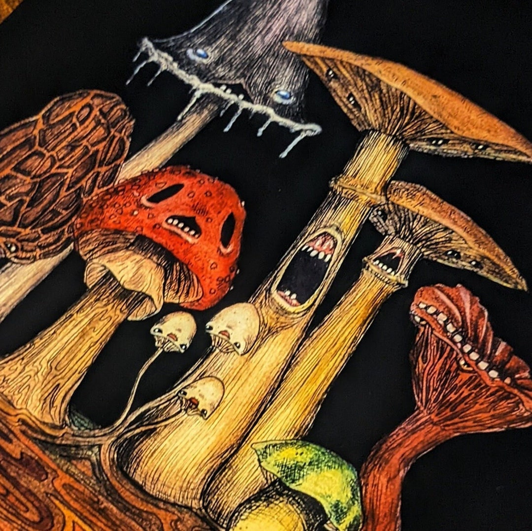 The Miserable Mushrooms Spooky Mushrooms Creepy Cottagecore - Etsy